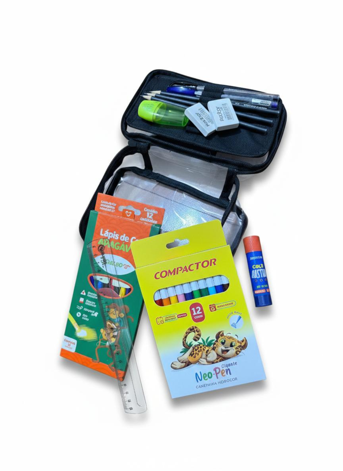 Kit Estojo Escolar Completo para Volta às Aulas – Material Escolar - C7 ...